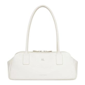 Courr&egrave;ges Strip Leder Tasche - - Bags - Damen - Wei&szlig; - ONE SIZE