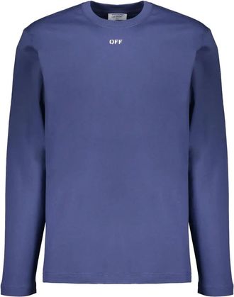 Off-white Homme, Tops, Bleu, Taille: XL T-shirt &agrave; manches longues
