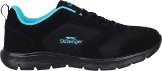 Slazenger Sneaker f&uuml;r Damen, Netzmaterial, Flach (Schwarz/Blau)
