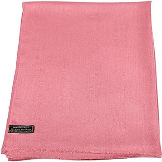 CJ Apparel Rose Corail Conception de Couleur Unie N&eacute;palais Frange Ch&acirc;le Secondes &eacute;charpe &eacute;tole Jeter T&ecirc;te Enveloppement Visage Couverture Pashmina Nouveau