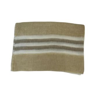 D.exterior Gestreifter Lurex Schal - - Accessories - Damen - Beige - ONE SIZE
