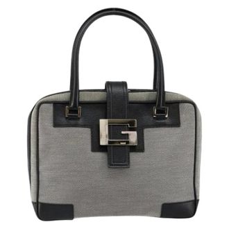 Gucci Sac &agrave; main en toile Vintage Pre-owned - Femme - Pre-owned - Gris - Taille: ONE Size