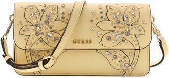 Guess sac &agrave; &eacute;paule bandouli&egrave;re Sadie Flap Shoulder Bag Yellow jaune clair