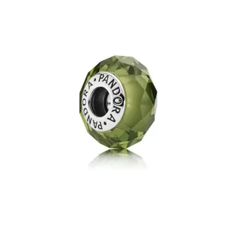 Pandora Femme, Accessoires, Vert, Taille: ONE Size Charme Olive Green Facett&eacute;