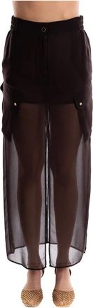 Pinko Pinko, Femme, Jupes, Brun, Taille: 36 FR Georgette Pocket Skirt