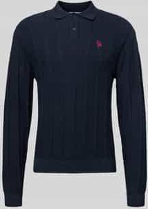 Review Strickpullover mit Strukturmuster und Polokragen