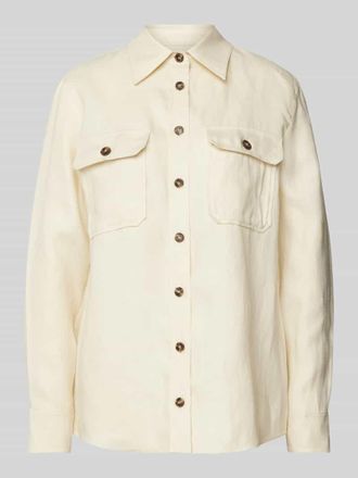 Max Mara Regular Fit Hemdbluse aus reinem Leinen Modell VALDA