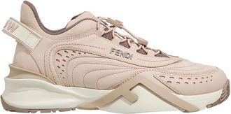 Fendi Low-Top Sneaker - Flow Sneaker - Gr. 37 (EU) - in Beige - f&uuml;r Damen