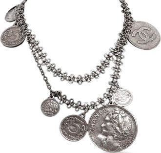 Chanel collier Mark Coin (2003) - Argent