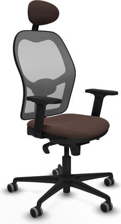 Piqueras y Crespo Jorquera PC-Stuhl mit 2D-Armlehnen, h&ouml;henverstellbarer Lendenwirbelst&uuml;tze und festem Kopfteil, ausgestattet mit Sincro 5 Positionen und injiziertem Sc