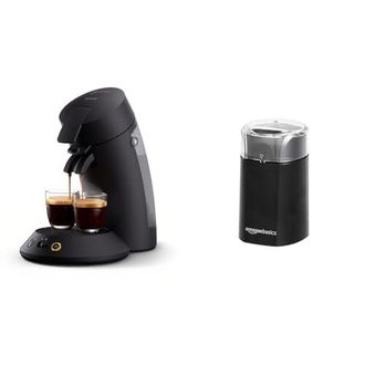 Philips Philips Senseo Original Plus Kaffeepadmaschine, Schwarz, Intensit&auml;tsauswahl, Coffee Boost-Technologie, hergestellt aus recyceltem Kunststoff, CSA210/6