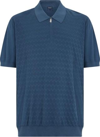 Fedeli Homme, Pulls, Bleu, Taille: 6XL Polo &agrave; manches courtes