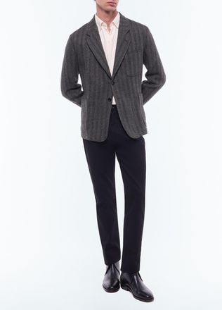 Fursac Veste droite en laine &agrave; chevrons - Taille XXL - Homme