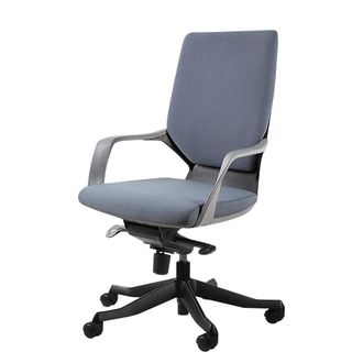 Selsey MAXIMAL II - Schreibtischstuhl atmungsaktiver Stoffbezugmit und Wippfunktion, Grau/Schwarz