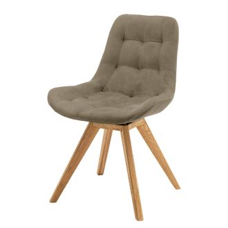 Norrwood home24 Polsterstuhl Paia 56 x 84 x 63cm Braun/Cappuccino Drehbar