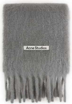 Acne Studios Echarpe frang&eacute;e en mohair m&eacute;lang&eacute;
