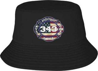 Generic Chapeau De Seau 911 343 Comm&eacute;moration des Pompiers D&eacute;c&eacute;d&eacute;s Dr&ocirc;le Seau Chapeau Respirant Mode Bonnet De Soleil, pour La Randonn&eacute;e, Plage, De P&ecirc;che, 56-