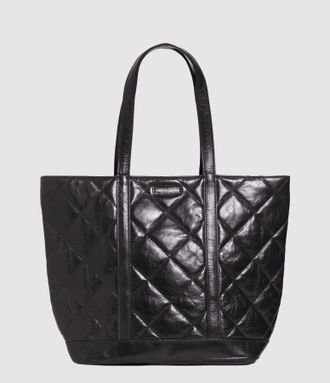 Vanessa Bruno Cabas M Cuir Matelass&eacute; Noir