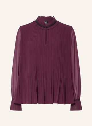 Marc Cain Blusenshirt Mit Plissees Und Spitze rot