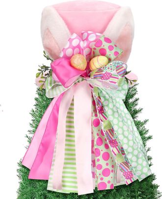 Generic Kaninchenbaum-Ornament mit Kronenohren, k&uuml;nstliche Osterparty-Dekoration, Fr&uuml;hlingshaus-Zubeh&ouml;r mit Aufh&auml;ngeschlaufe | Verwendung der Fee