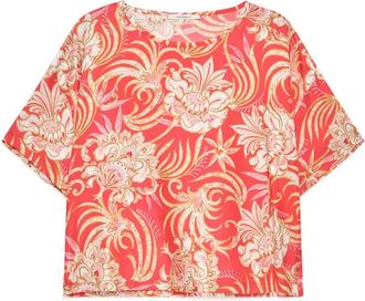 Maliparmi Maliparmi, Femme, Blouses et Chemises, Rouge, Taille: 38 FR Collection Print Shirt