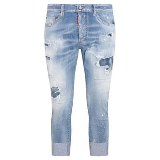 Dsquared2 Sailor Jean Destroyed Reinforced Denim Blue Jeans