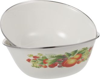 Cabilock Geschirrtuch Emaille Geschirr 2 Emaille-Suppenschüssel Ramen-Nudelschüssel -Salatschüssel Hot -Topf Instant-Nudelschüsseln Für Die Küche Zu Hause 22 C