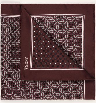 Ermenegildo Zegna Zegna Einstecktuch Aus Seide rot