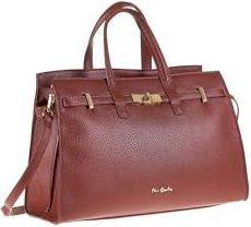 Pierre Cardin Sac à main pour femme en cuir véritable Made in Italy 37,5 x 24,5 x 13 cm 1926, marron, Taille unique
