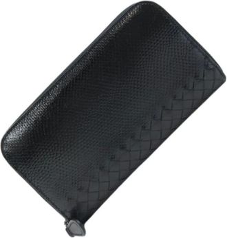 Bottega Veneta unisex, Pre-owned, Noir, Taille: ONE Size Portefeuille long (&agrave; deux volets) Pre-owned