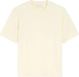 Ami Tonal Big Adc T-Shirt - - Tops - Herren - Beige - XS