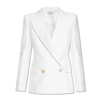 Alexander McQueen Doppelreihiger Blazer - - Jackets - Damen - Wei&szlig; - L