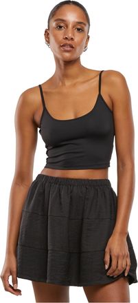 Urban Classics Damen T-Shirt 94% Polyamid, 6% Elastan Schwarz XXL