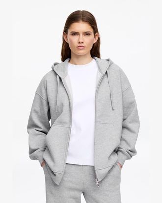 Arket Kapuzenpullover Mit Rei&szlig;verschluss -Grau