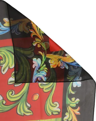 Dolce & Gabbana Silk Scenery Print Scarf - Gray