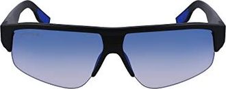 Lacoste Mens Sunglasses L6003S - Matte Black with Gradient Blue Flash Mirror Lens