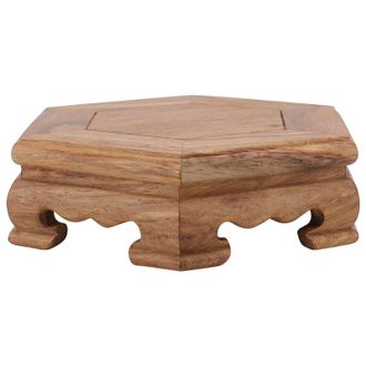DOITOOL 1stk Sechseckige Basis Runder Blumentopfboden Runder Blumentopffuß Figur Display-Basis Pflanzenhocker Aus Holz Pflanzenregal Blumentöpfe Für Zimmerpfl