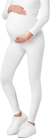 Be Mammy Legging Grossesse Femme Long Legging Maternité Confortable et Doux pour la Peau BE20-230 (Blanc, 3XL)
