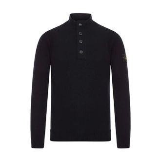 Stone Island Homme, Pulls, Noir, Taille: M Pull Col Roul&eacute; en M&eacute;lange de Laine