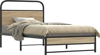 Generic Bettrahmen aus Ger&auml;ucherter Eiche, 90 X 200 cm, Langlebiges Holzwerkstoff, Matratze Separat Erh&auml;ltlich (107 x 203 cm)