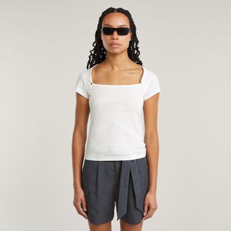 G-Star Sweet Heart Slim Top - Wei&szlig; - Damen