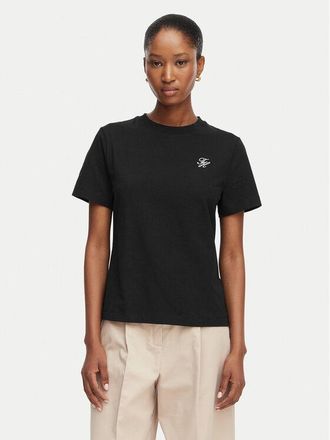 Tommy Hilfiger T-Shirt Th Script WW0WW49941 Schwarz Regular Fit