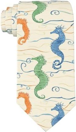 Generic Couleurs Hippocampes Cravate Homme Décontractée Cravatte Polyvalente Cravate Pour Soirée Formelle Scolaires