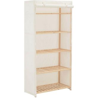 Les Tendances Garde-robe Blanc 79 x 40 x 170 cm Tissu