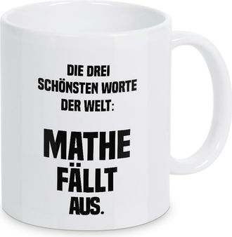 artboxONE Tasse Lehrer Mathe f&auml;llt aus von AB1 Edition - Kaffeetasse Lehrerspr&uuml;che