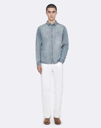 AllSaints chemise en jean Gleason bleu indigo clair