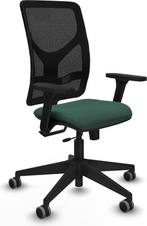 Piqueras y Crespo Sessel Home Office mit 3D-Armlehnen, h&ouml;henverstellbare Lendenwirbelst&uuml;tze, ausgestattet mit Syncro/Traslack und Schneideschaum, mit Rollen 65 mm, Park