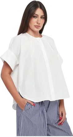 Max Mara Femme, Blouses et Chemises, Blanc, Taille: 38 FR Blouses
