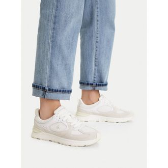 Tommy Hilfiger Sneakers Tommy Hilfiger Th Mix Material Runner FW0FW09306 Wei&szlig;