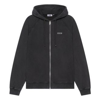 GCDS Stonewashed Full-Zip Hoodie - - Sweatshirts & Hoodies - Herren - Grau - XS